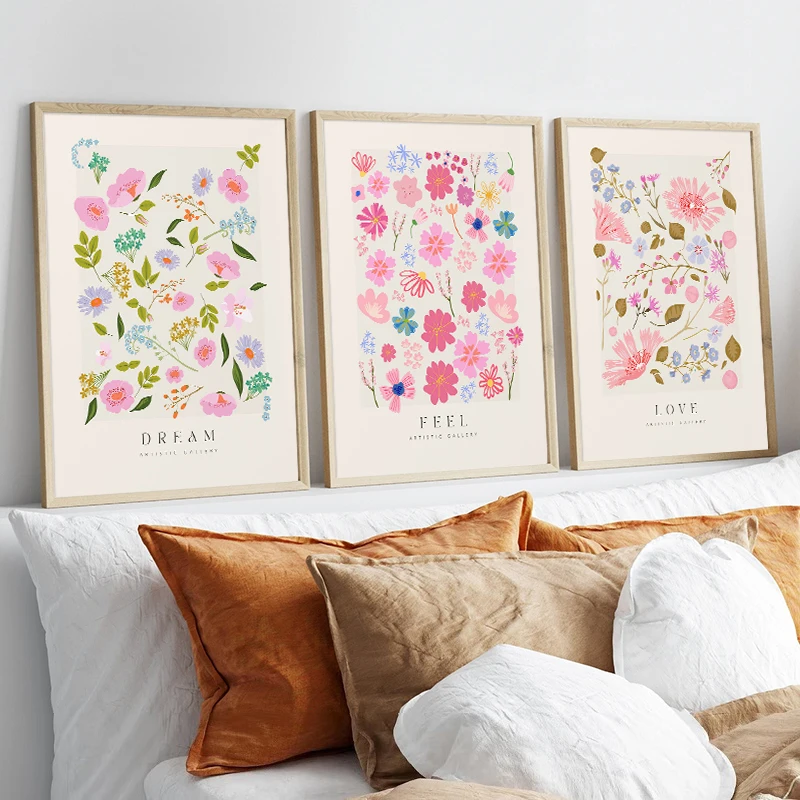 Preppy estética flores selvagens sonho sentir amor cartaz impressão ...