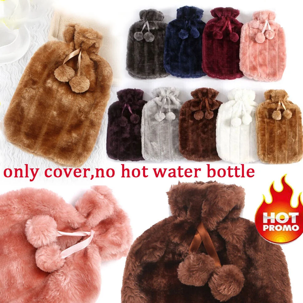 2L-Hot-Water-Bag-Winter-Protective-Case-Removable-Plush-Cover-Cold ...