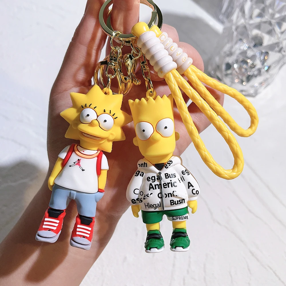 Disney-The-Simpsons-Keychain-Cute-Simpsons-Action-Figure-PVC-Pendant ...