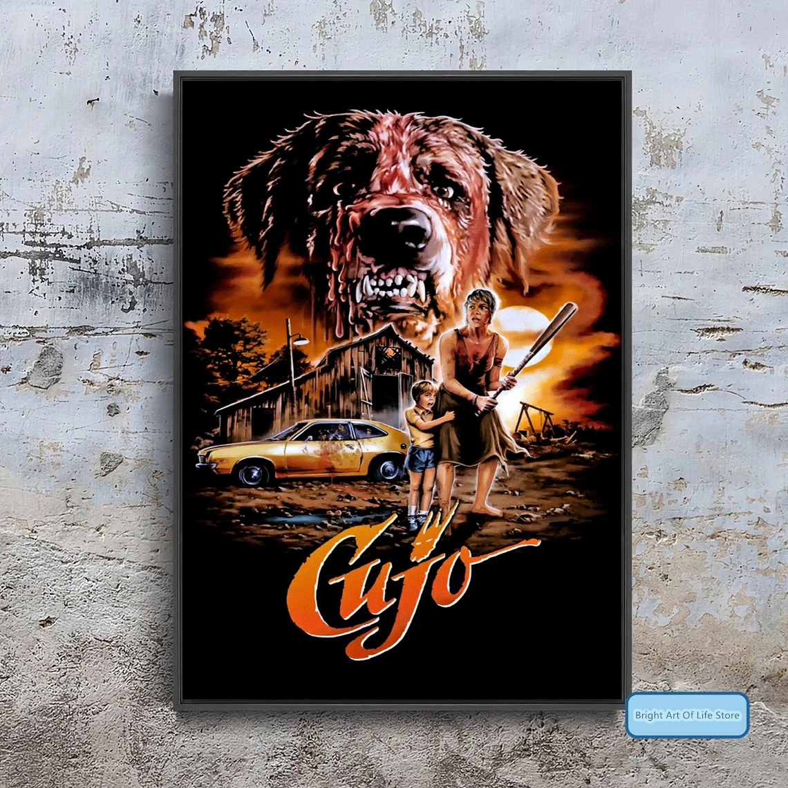 Cujo-1983-Movie-Poster-Cover-Photo-Canvas-Print-Wall-Art-Home-Decor ...