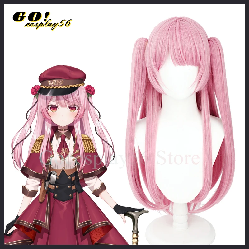 Vtuber Rosemi Lovelock Cosplay Wig Ponytails New Outfits Pink Hair 2022 ...