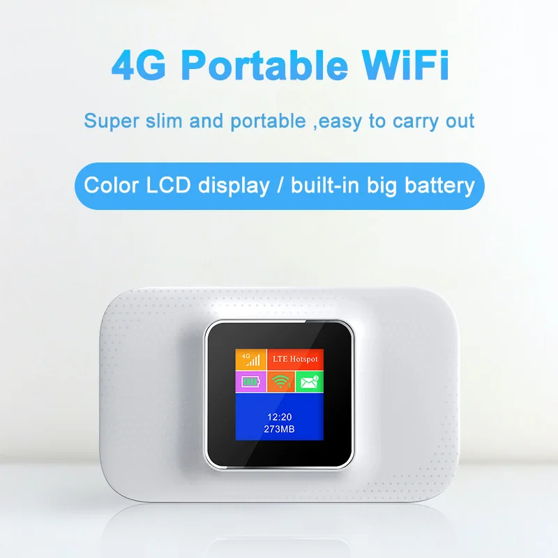 4g cartão sim roteador wi fi cor display lcd lte wifi modem cartão sim ...