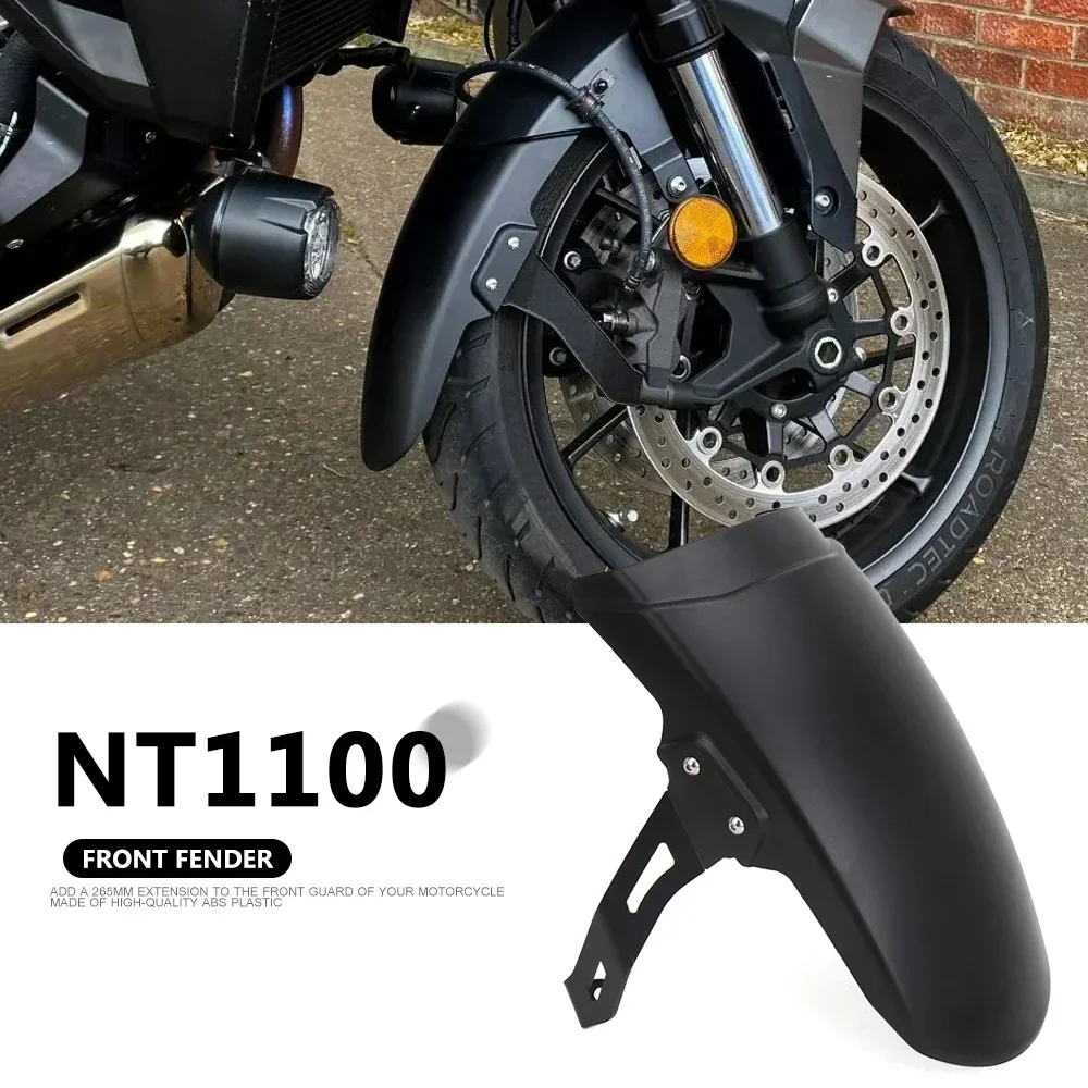 Motorcycle-New-Front-Extender-Mudguard-Fender-Plastic-Black-Accessories ...