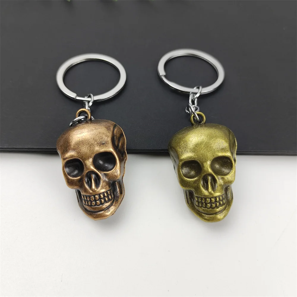 Vintage-Skull-Shaped-Keychain-Punk-Style-Skeleton-Metal-Pendant-Fashion ...