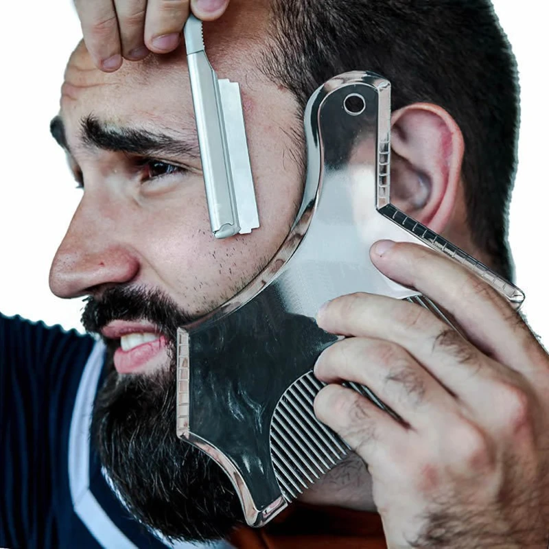 Men-s-All-in-One-Beard-Styling-Comb-Creative-Beard-Stencil-and-Shaping ...