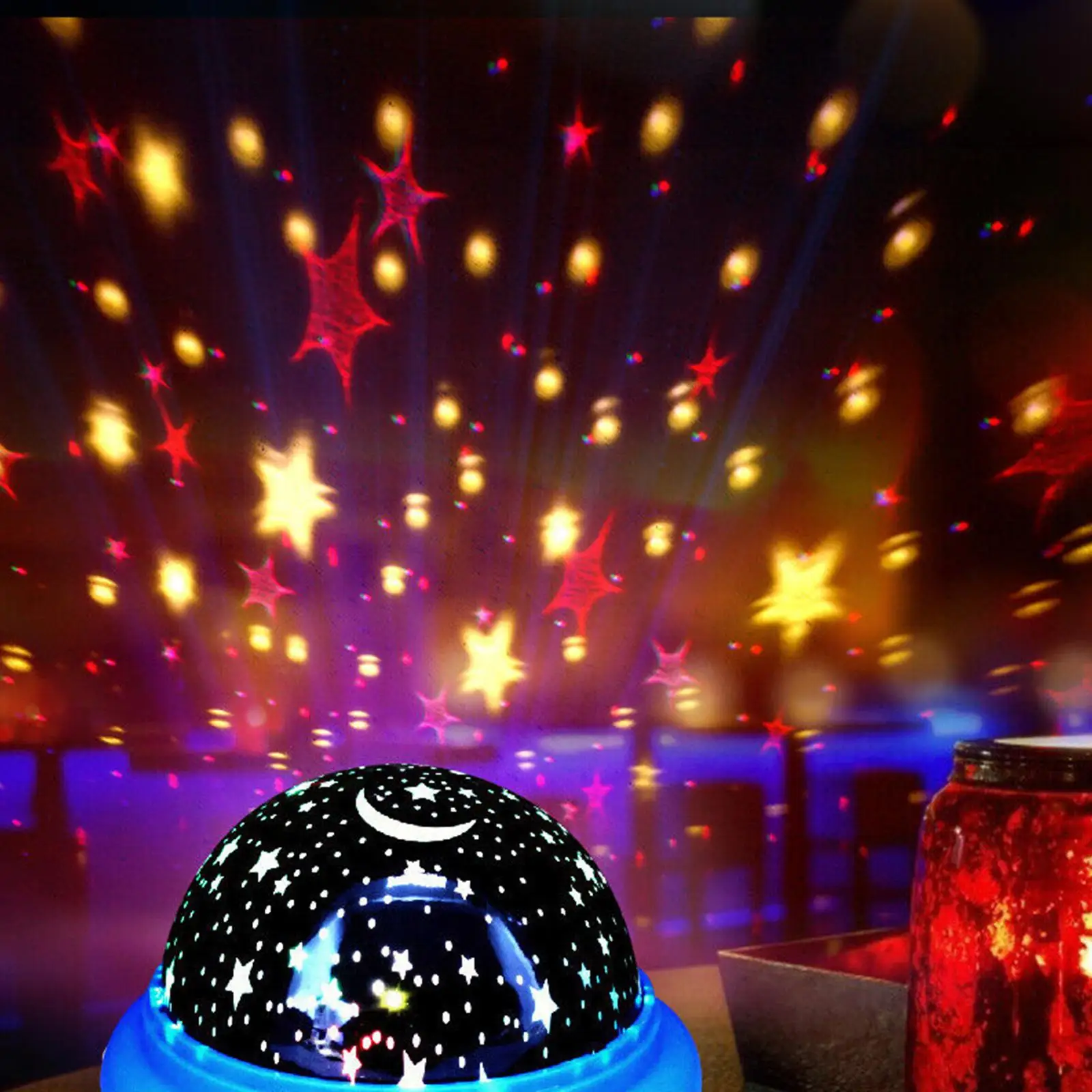 Starry Projector Night Light Rotating Sky Moon Projection Lamp Galaxy ...