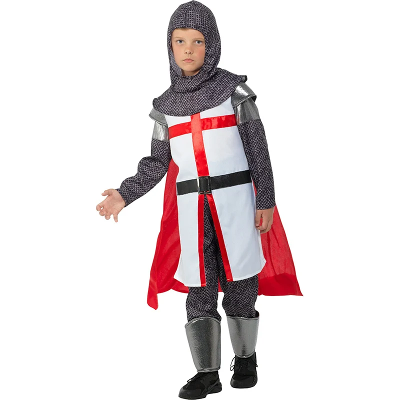 Medieval-Crusader-Costume-Chainmail-Complete-Armor-Child-Garb-Tunic ...