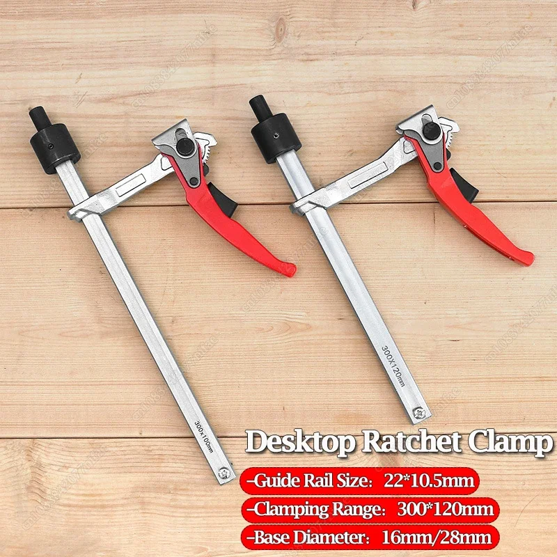 Desktop-Quick-Acting-Hold-Down-Clamp-16-28mm-Hole-Tools-Ratchet ...