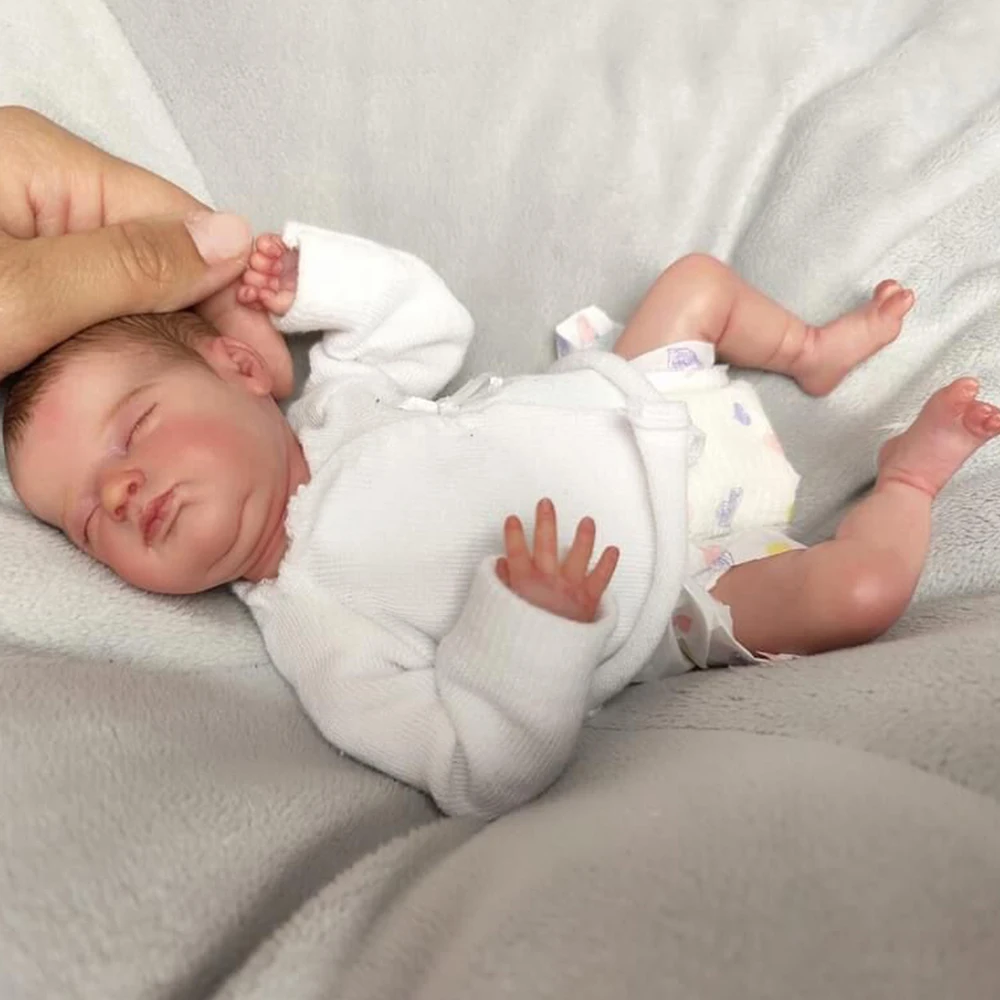 10-Micro-Preemie-Cloth-Body-Silicone-Baby-Doll-26cm-Lifelike-Mini-Bebe ...