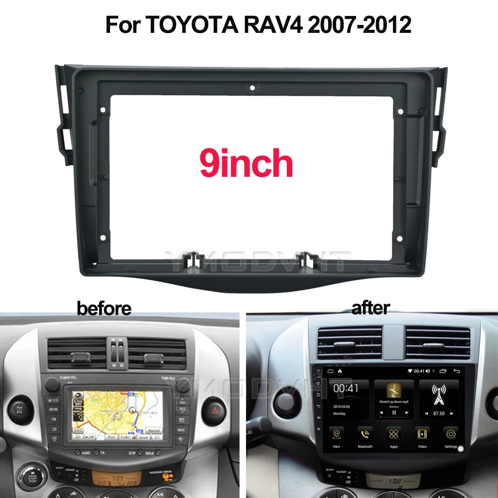 9inch Car Radio Fascia for Toyota RAV4 RAV 4 2007-2010 2011 2012 ...