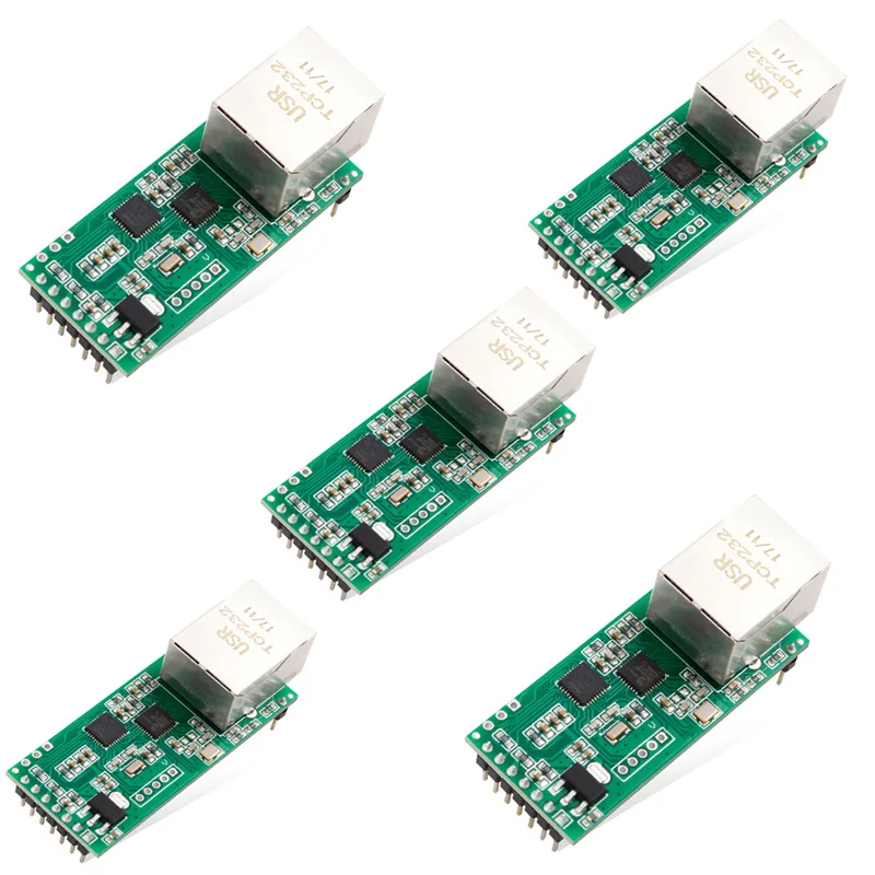 USR-TCP232-T2 Tiny Serial Ethernet Converter Module Serial UART TTL to RJ45 TCPIP Support DHCP ...