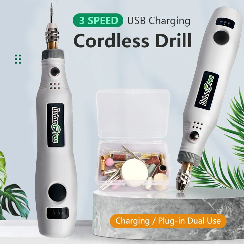USB Cordless Rotary Tool Kit Woodworking Engraving Pen DIY For Jewelry ...