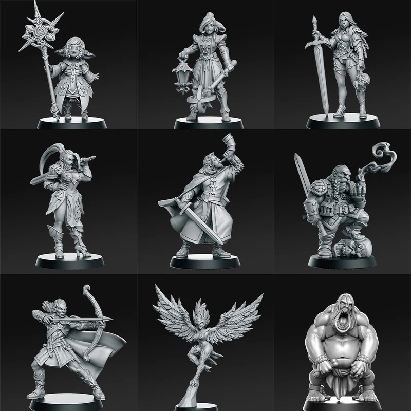Unpainted-Resin-Model-Tavern-Summoner-Elf-Archer-Human-Holy-Rider ...
