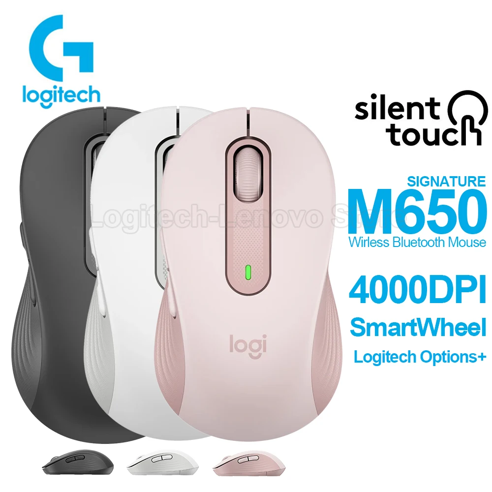 Logitech SIGNATURE M650/650L Wireless Mouse with 4000DPI Silent Touch SmartWheel Scrolling 2 ...