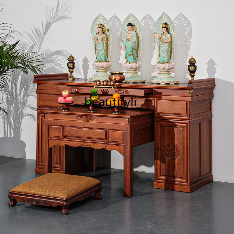 Solid-Wood-Altar-Altar-Buddha-Shrine-Household-Incense-Desk-Temple ...
