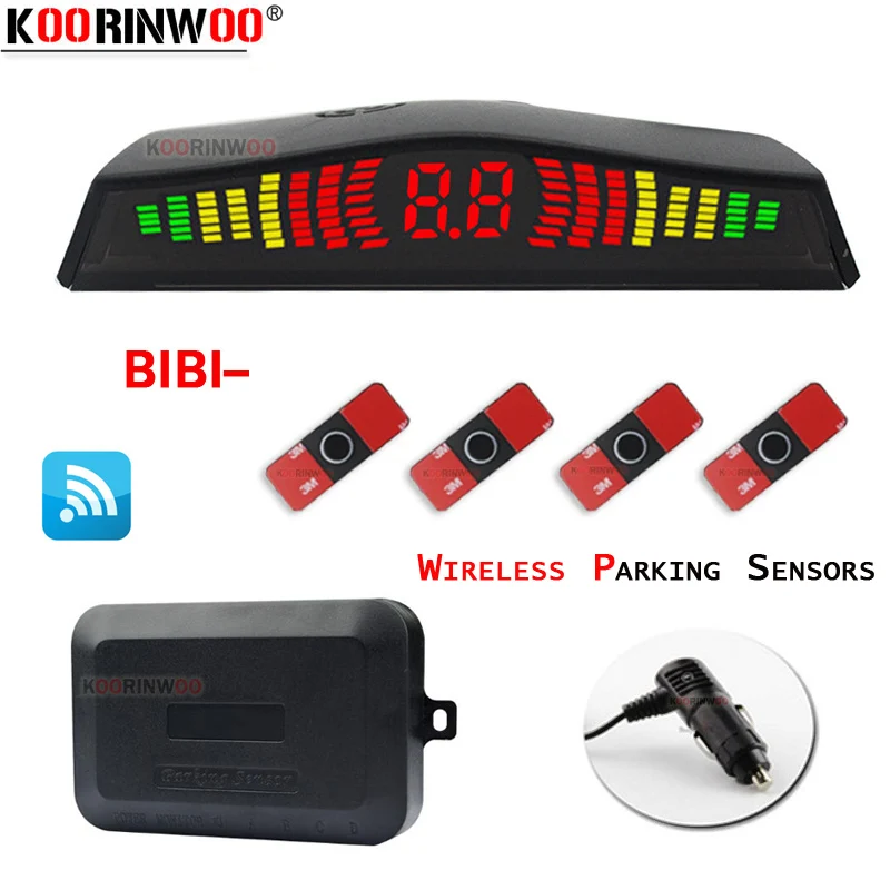 Koorinwoo LCD Monitor Original Parktronic 2.4G Car Parking Sensor ...