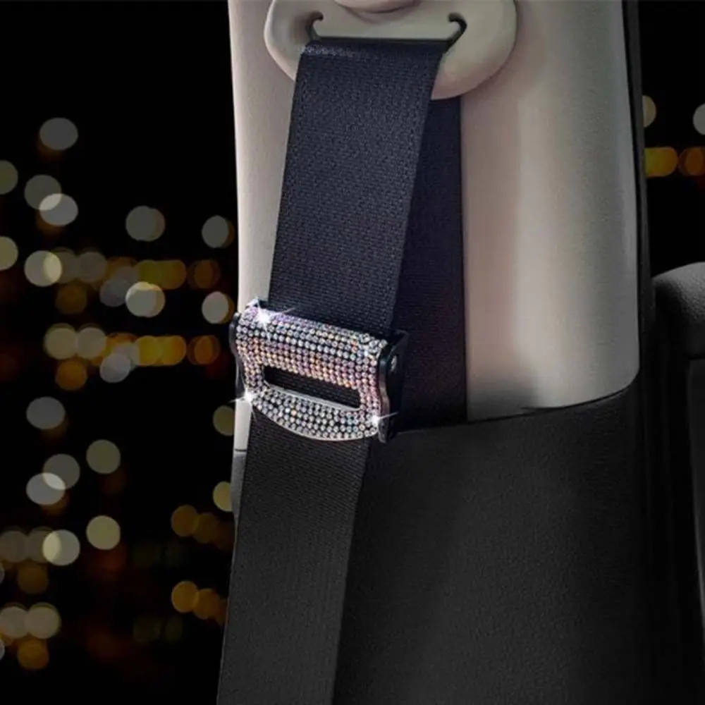 Bling-Auto-Fastener-Car-Safety-Belt-Clip-Rhinestone-Seat-Belts-Holder ...