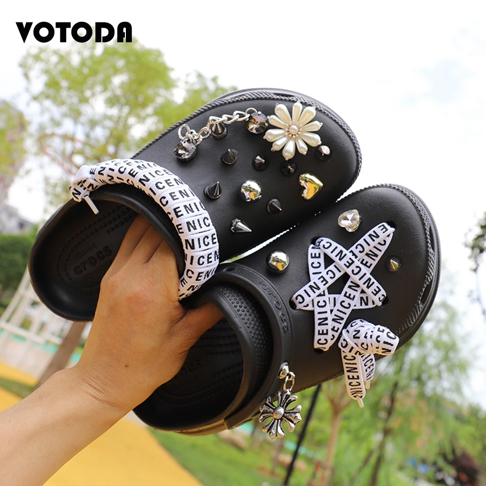 Luxury Brand Design Charm Croc Shoe Decoration Hand Made Ribbon ...