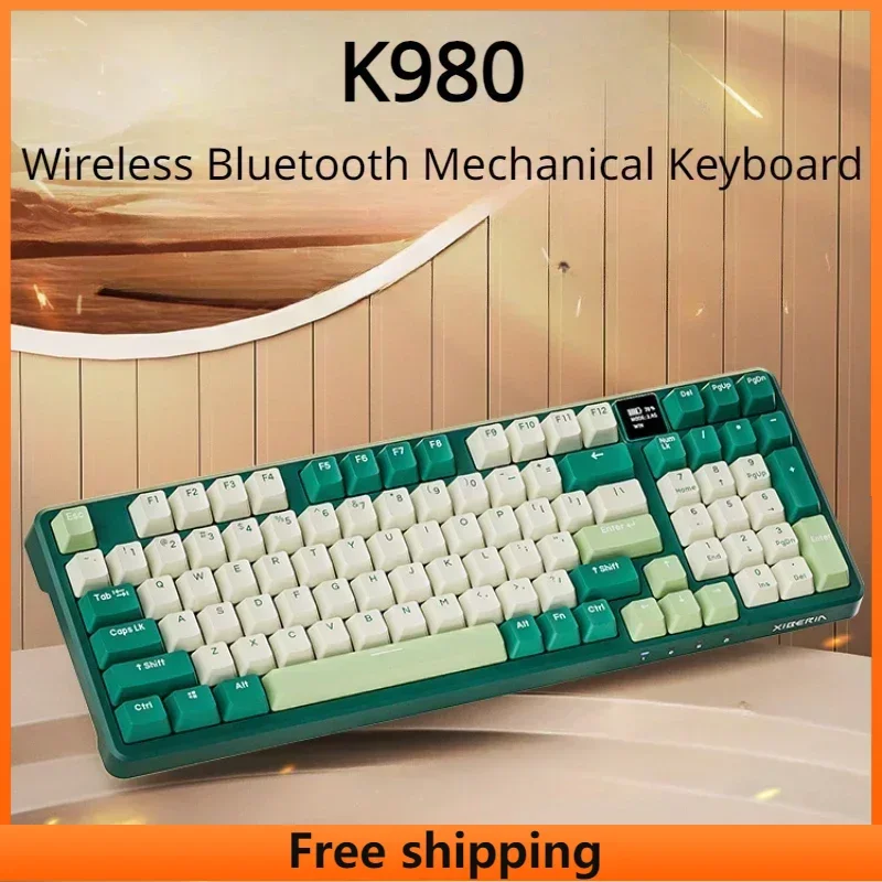 K980-Wireless-Bluetooth-Mechanical-Keyboard-Three-mode-E-sports-Gaming-Office-Hot-swappable-RGB ...