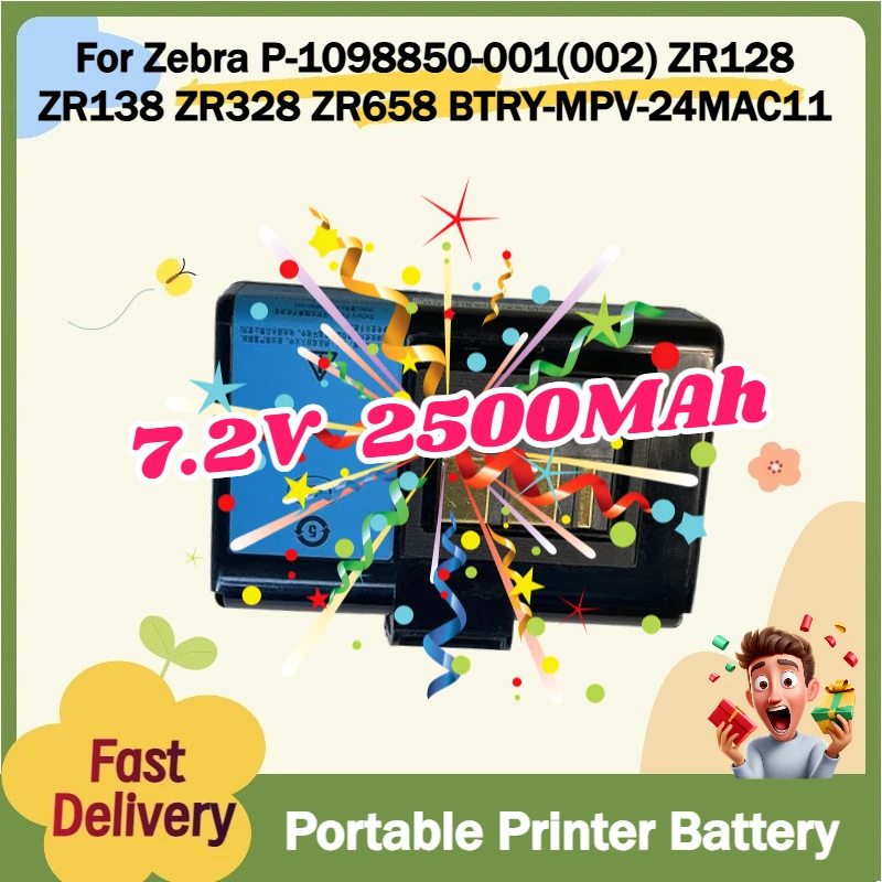 Batería para Impresora Portátil Zebra P-1098850-001(002) ZR128 ZR138 ...