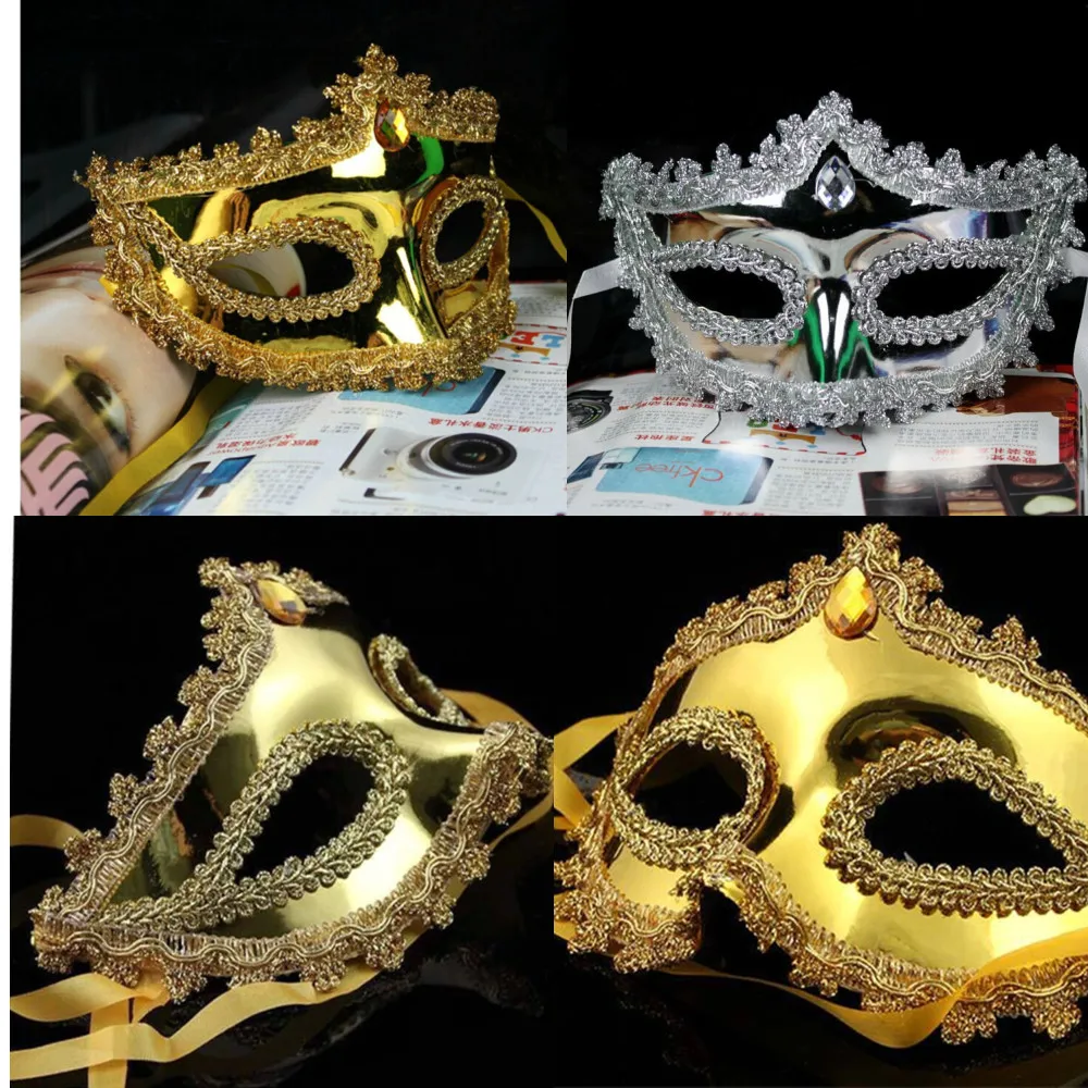 Masquerade-Mask-Half-Face-Lace-Hollow-Eye-Line-With-Diamond-Halloween ...