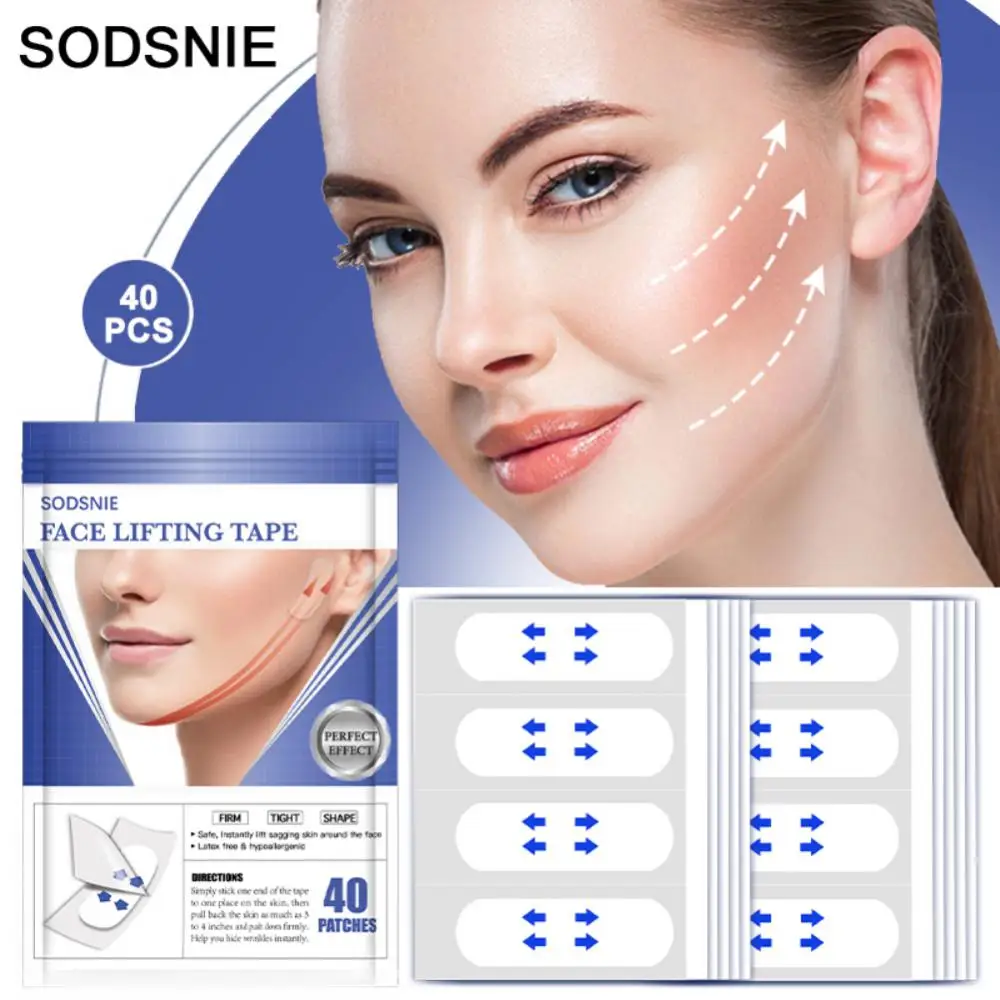 40/80PC V Face Lifting Face Stickers Patche Lift Tools V-Shape Face ...