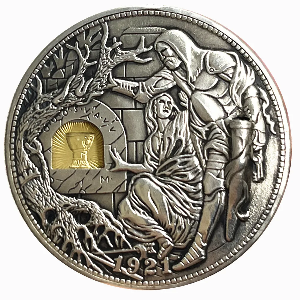 Movable-Mechanism-Holy-Grail-Coin-Hobo-Nickel-Morgan-Dollar-Roman ...