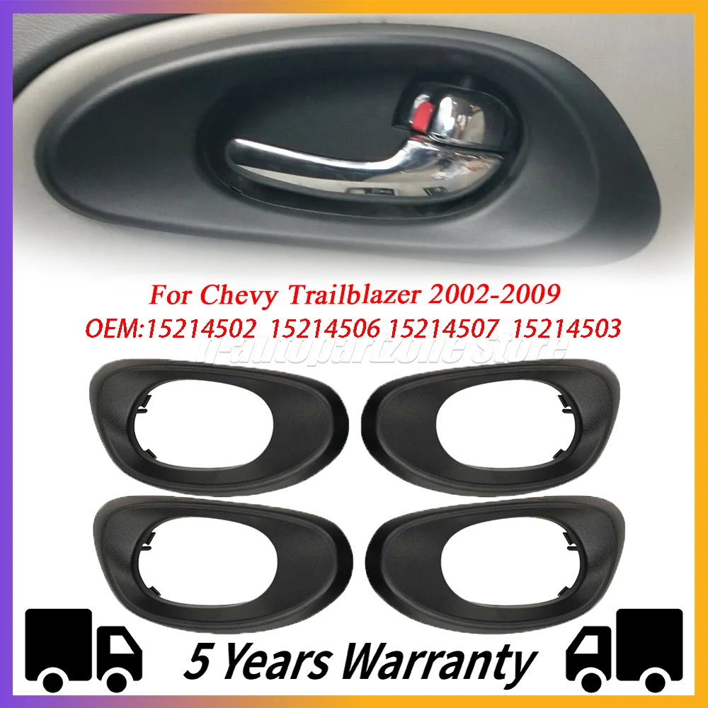 New-15214503-15214502-Inside-Front-Rear-Door-Handle-Bezels-Trim-BLACK ...