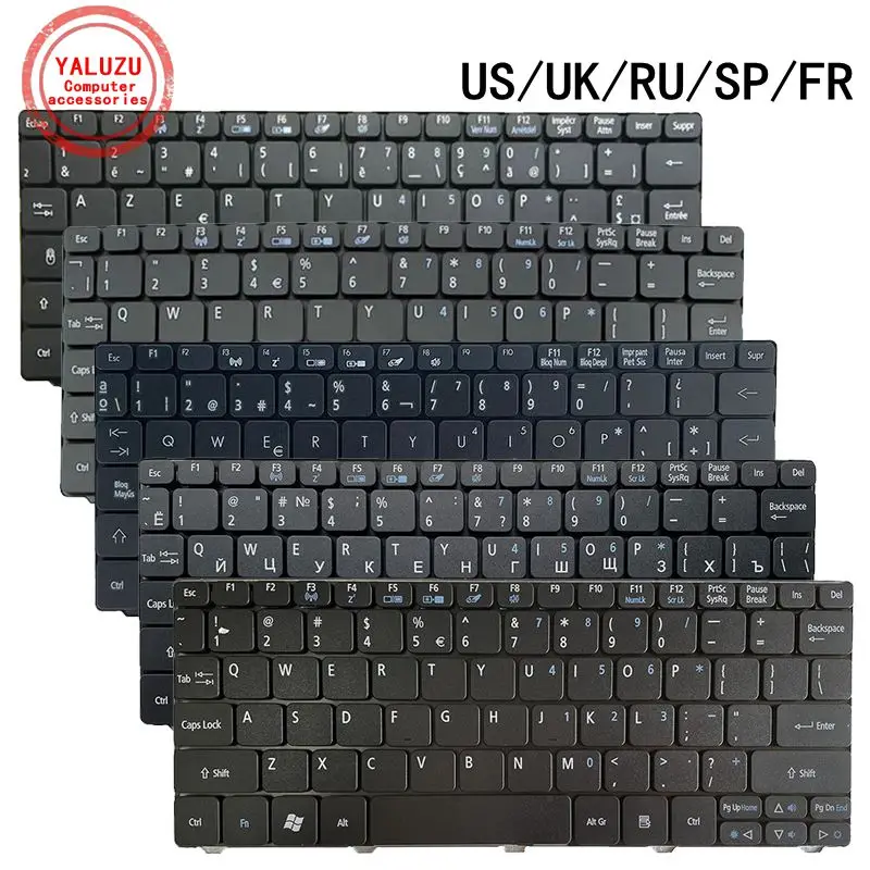 US-UK-RU-SP-FR-Laptop-Keyboard-For-ACER-ONE-AO532H-AO521-For-GATEWAY ...