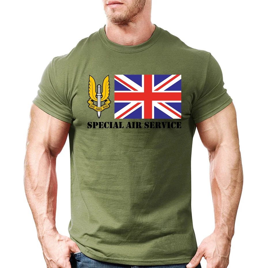 SAS-Special-Air-Service-Commando-Symbol-Men-s-T-Shirts-Vintage-UK-Flag ...
