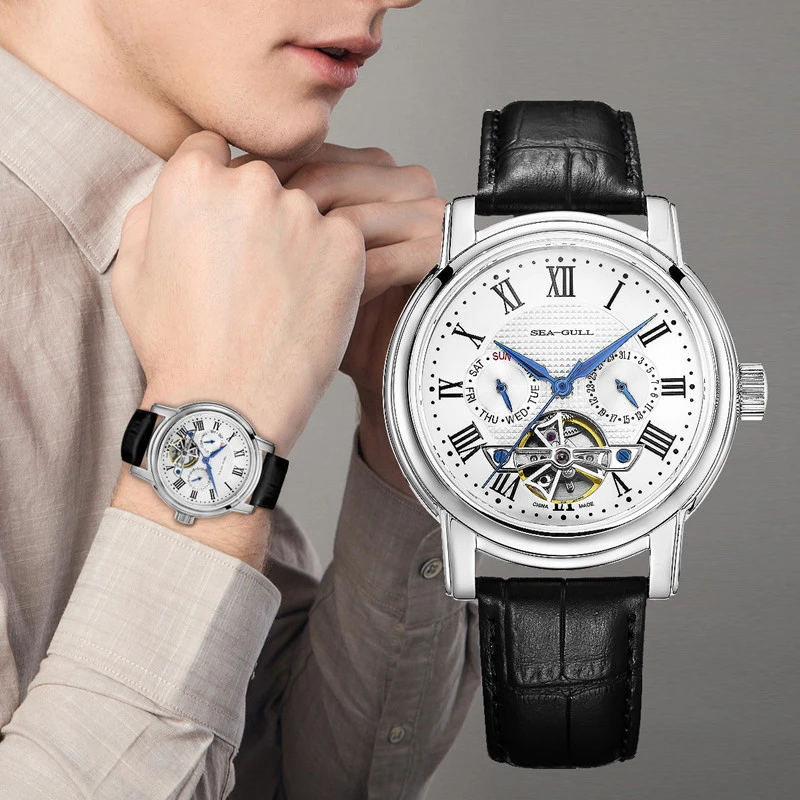 2023 Men's Automatic Mechanical Wristwatch Seagull ST25 Movement ...