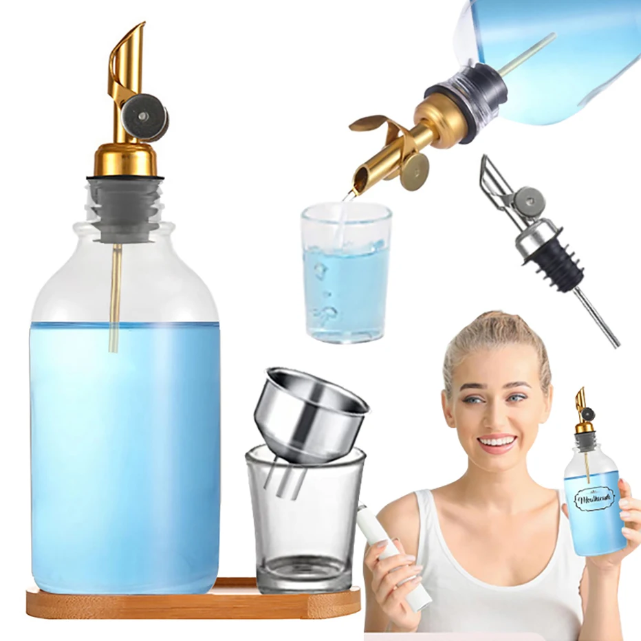 Countertop-Mouthwash-Dispenser-for-Bathroom-Reusable-Liquid-Toothpaste ...