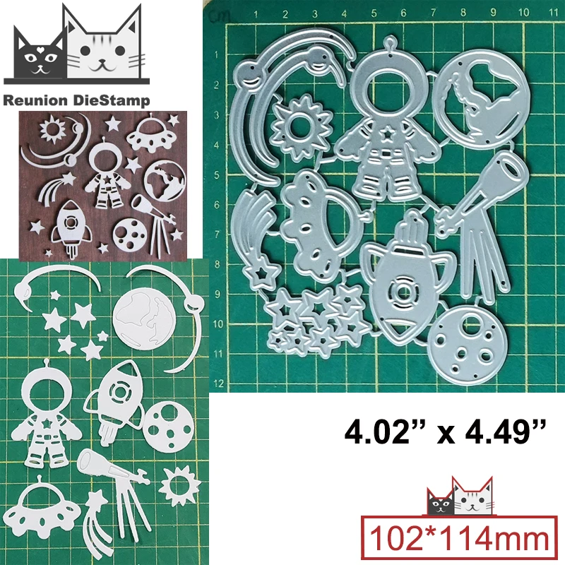 Adornos-espaciales-de-astronauta-de-reuni-n-troqueles-para-hacer-tarjetas-plantilla-de-decoraci ...