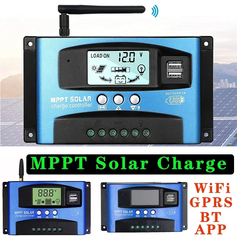 12V-60V BT WiFi -- GPRS WIFI Bluetooth MPPT Solar Charge Controller 30A ...