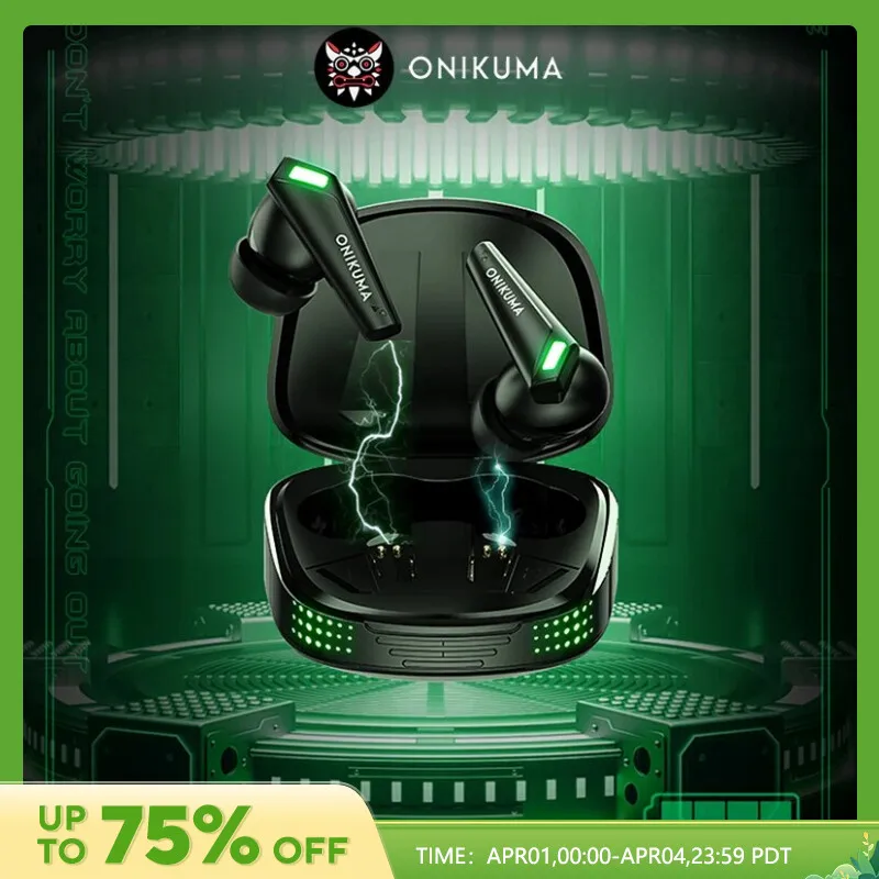 ONIKUMA-T308-TWS-Wireless-Earphones-Gaming-Headset-With-Mic-Headphone ...
