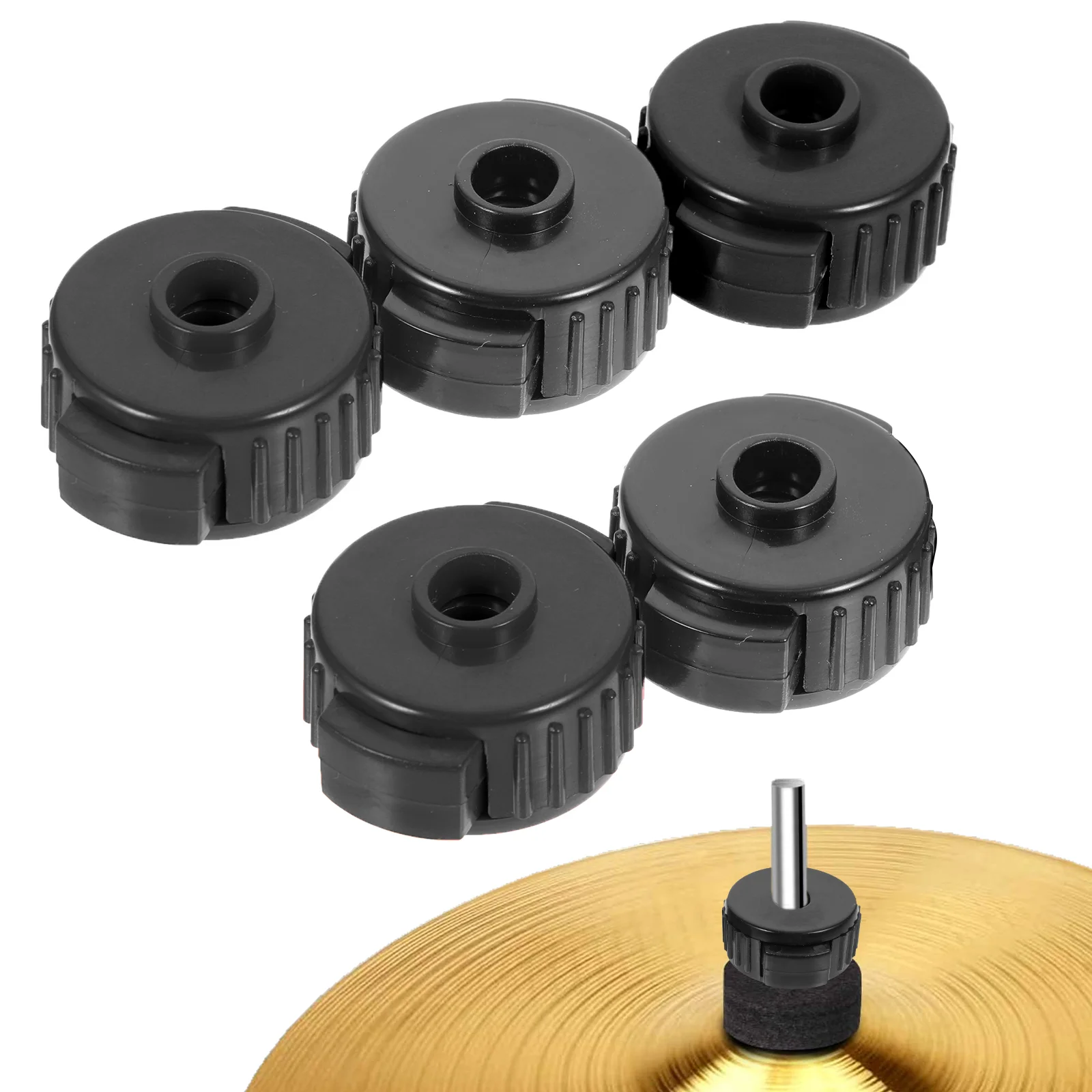 5 Pcs Black Quick Release Cymbal Nuts Drum Replacement Parts Cymbal ...