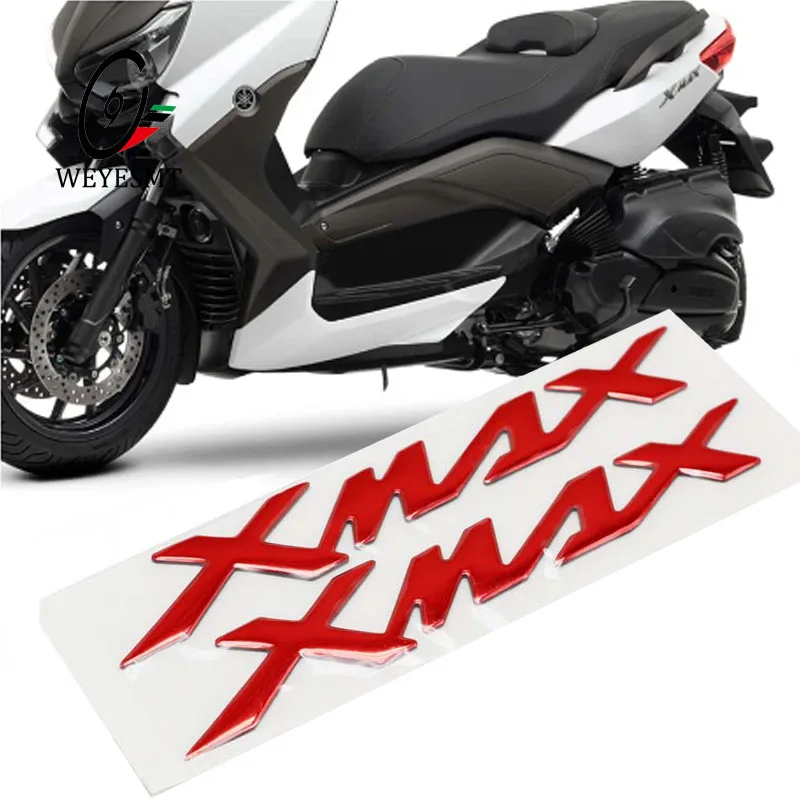 Motorcycle-Accessories-Tank-Side-Cover-3D-Sticker-XMAX-Letter-Logo-For ...