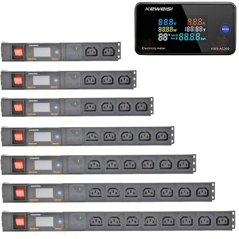 PDU-network-cabinet-rack-power-strip-with-lightning-protection-C14 ...