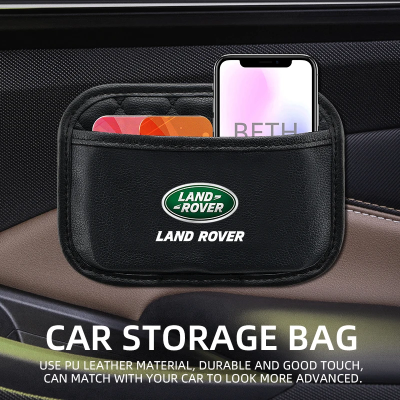 Stowing-Tidying-PU-leather-Car-Storage-Net-Bag-for-Land-Rover-Range ...