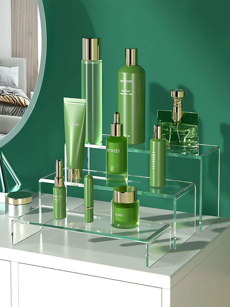 Clear-Acrylic-Cosmetics-Display-Risers-Rectangular-Showcase ...