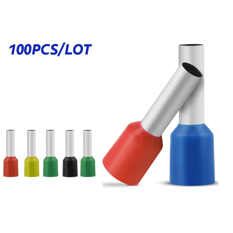 100pcs-Insulated-Ferrules-Terminal-Block-Cord-End-Wire-Connector-E0508 ...