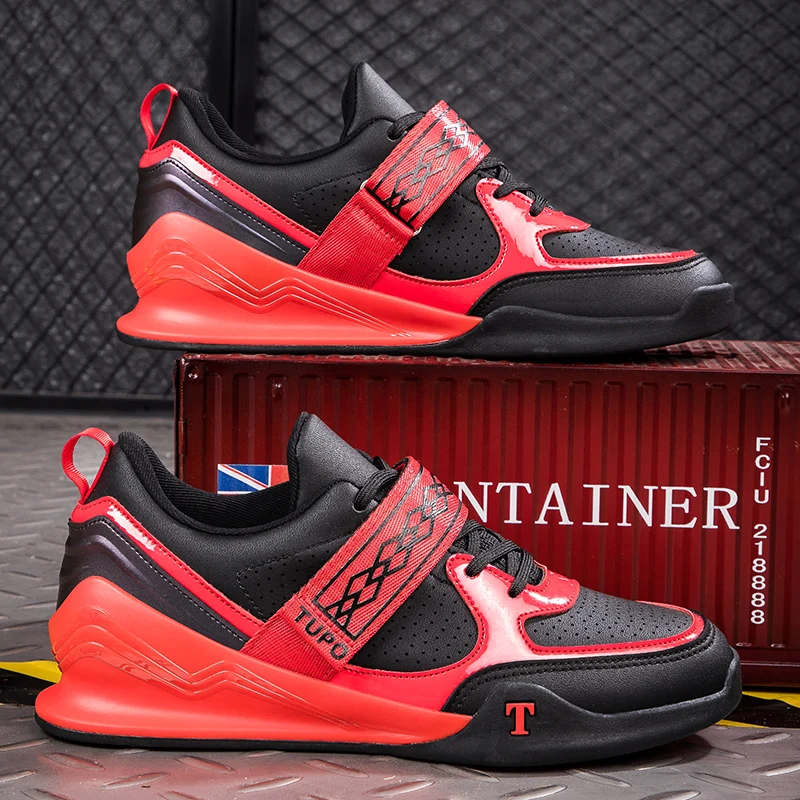 Professional-Men-Women-Weight-Lifting-Training-Shoes-Leather-Sport ...