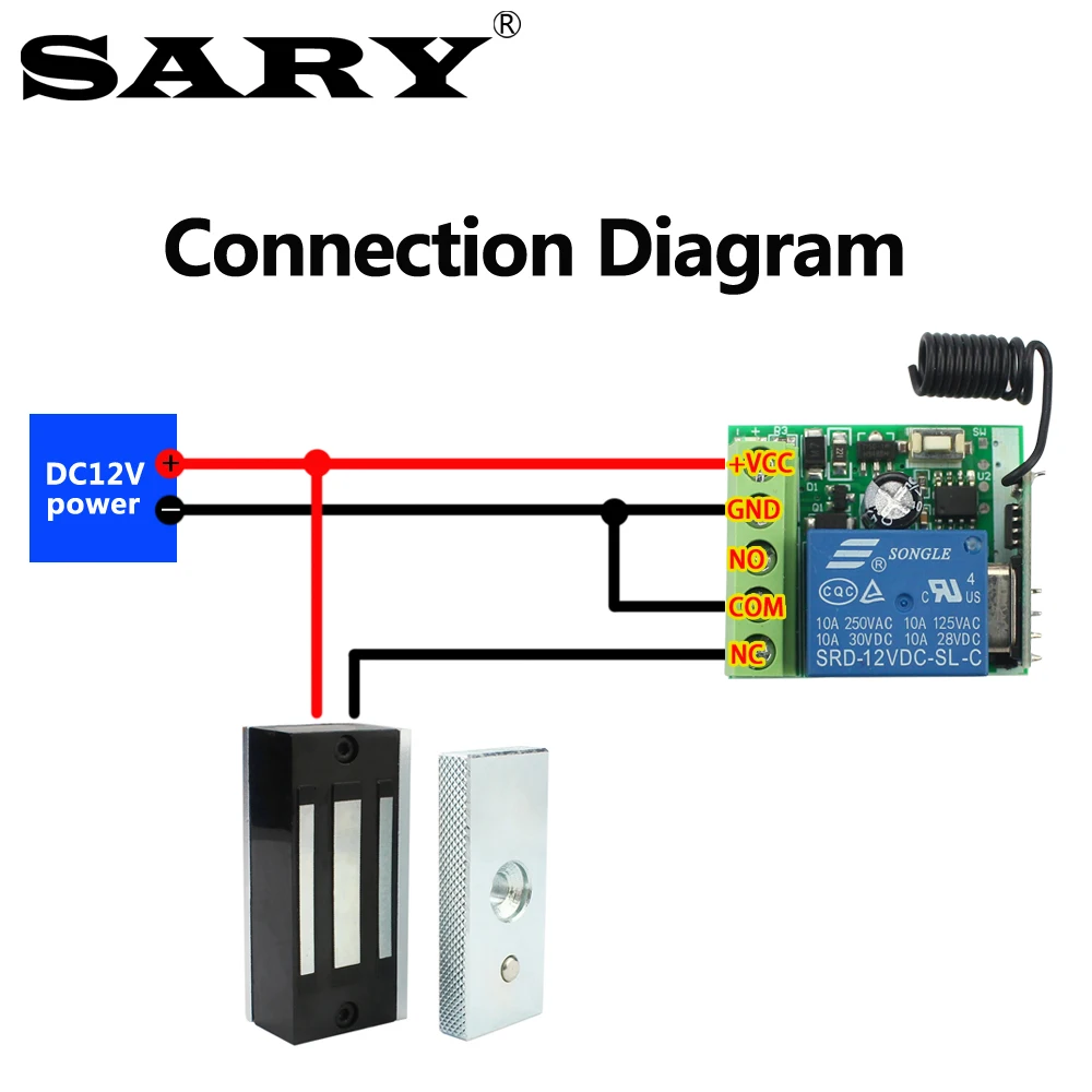 Wireless-remote-control-magnetic-lock-set-60KG-remote-control ...