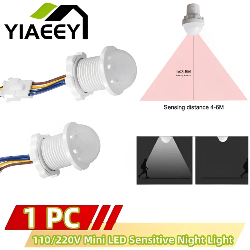 110-220v-Mini-LED-Sensitive-Night-Light-Home-Indoor-Outdoor-Infrared ...