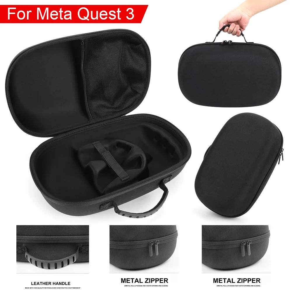 Storage Bag For Meta Quest 3 Portable EVA Hard Shell Box Travel ...