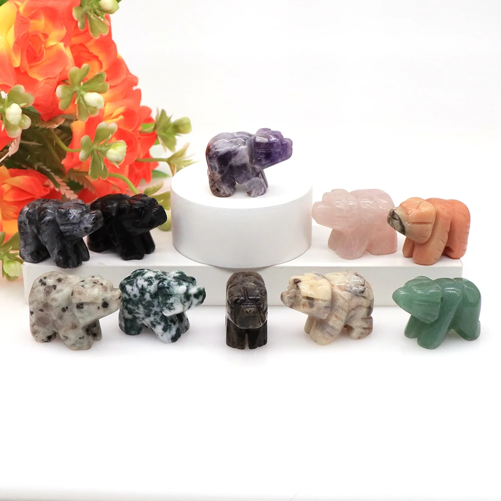 Cute-Mini-Bear-Natural-Crystal-Mineral-Amethyst-Fluorite-Quartz-Stone ...