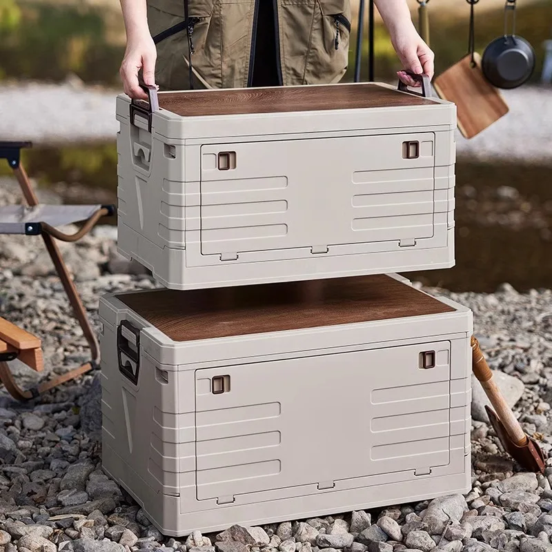 Folding-Box-Wooden-Lid-Storage-Box-Car-Trunk-Storage-Box-Picnic-Storage ...