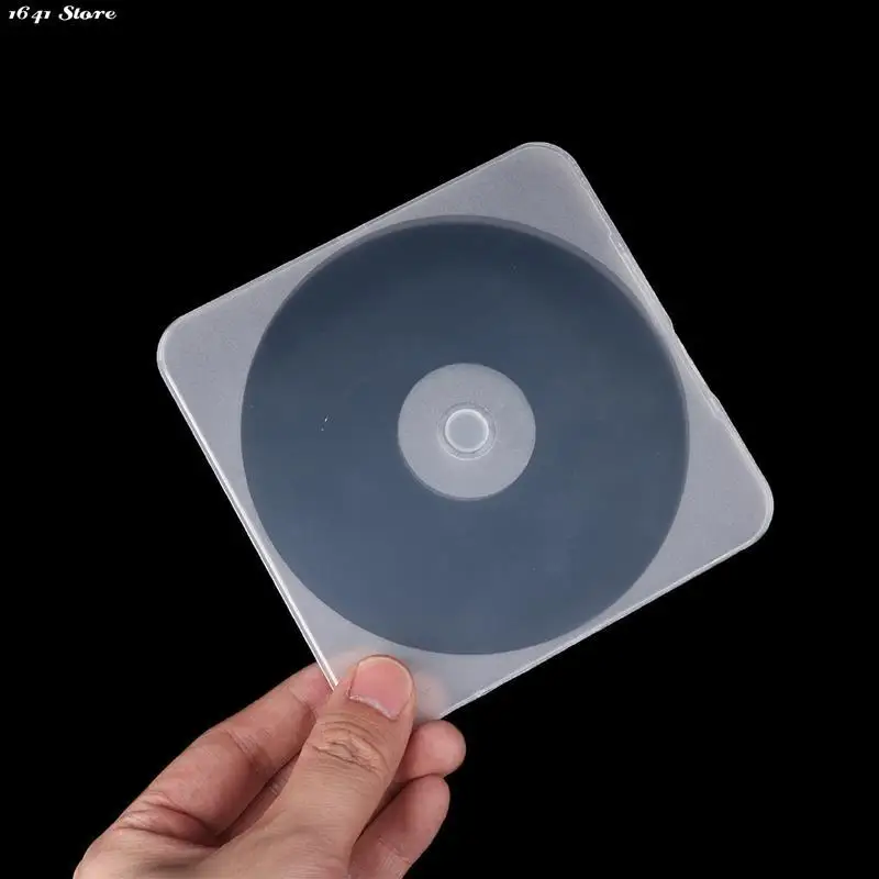 1-2PCS-Transparent-Plastic-Single-Piece-Rounded-Square-CD-Case-NEW ...