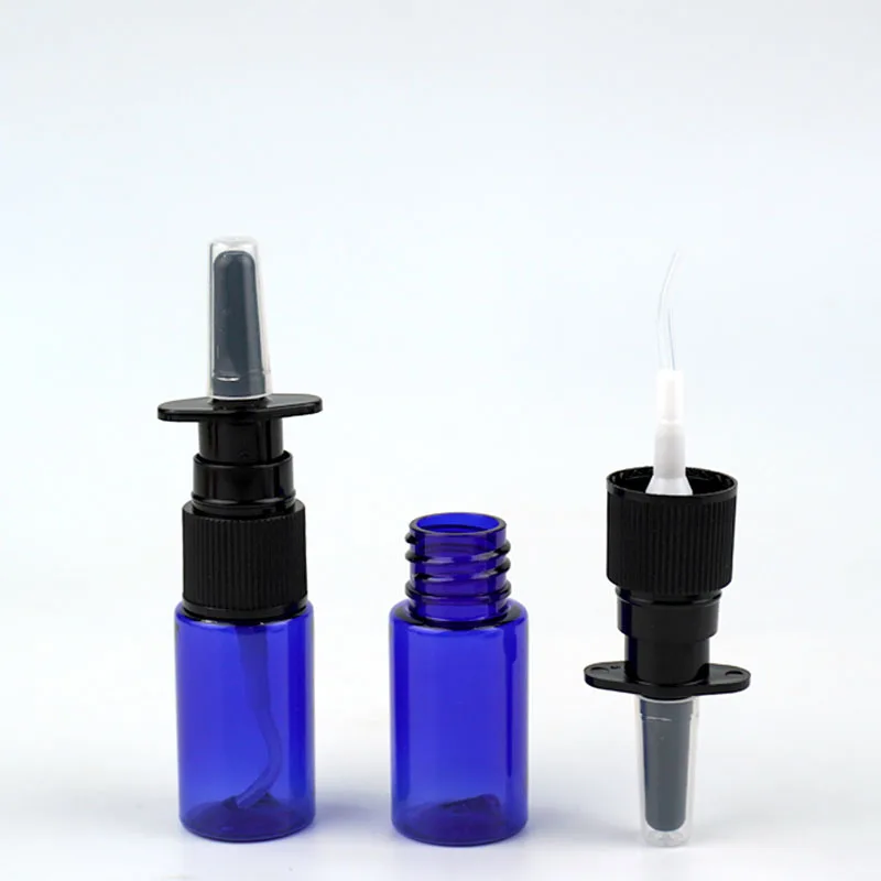 10/30/50/100pcs 10ml Nasal Spray Bottle PET Blue Empty Nasal Container ...