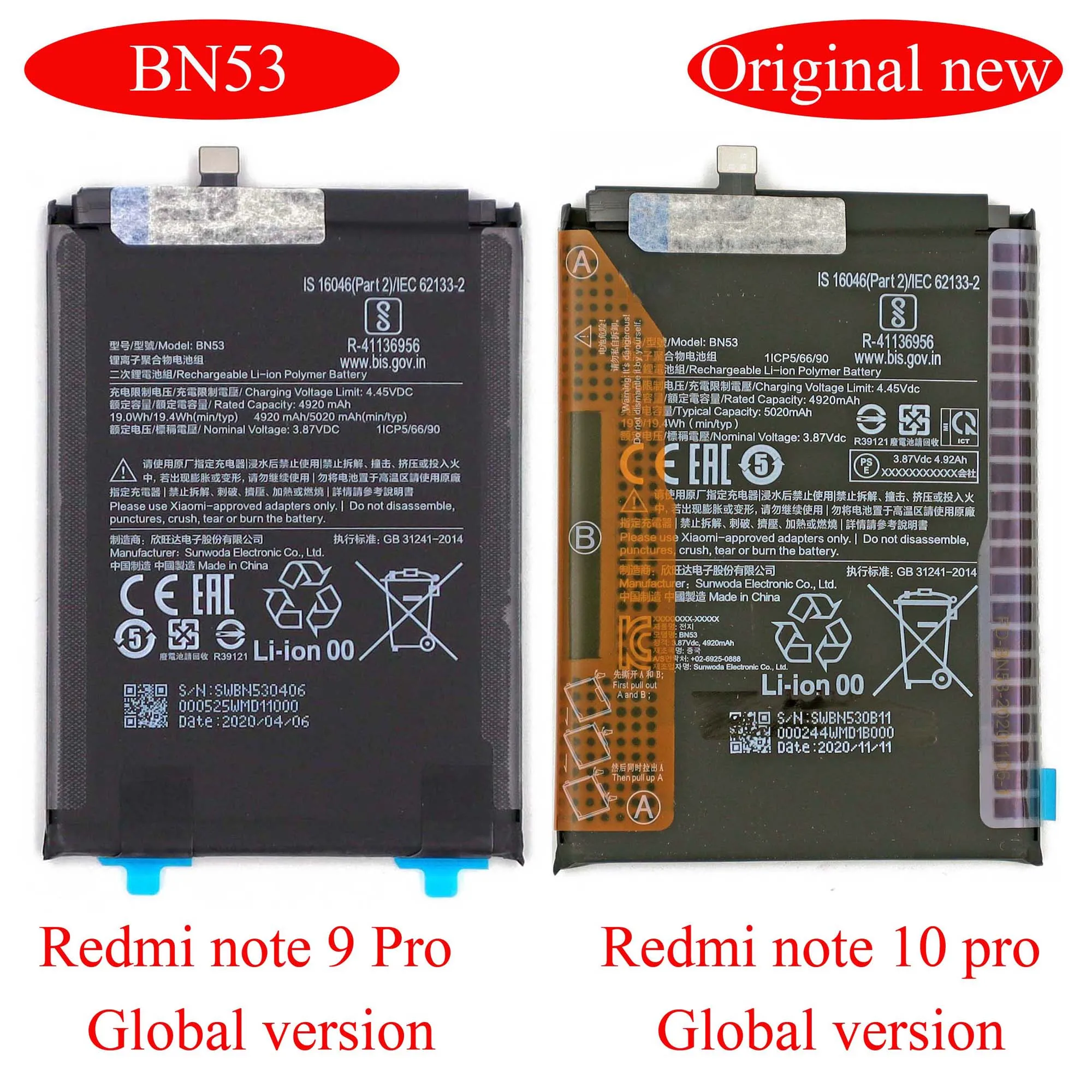 Original-New-BN53-Battery-for-Xiaomi-Redmi-note-10-Pro-global-Redmi ...